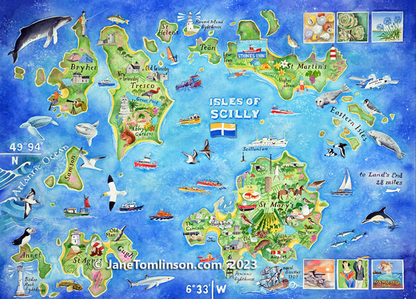 Map of the Isles of Scilly