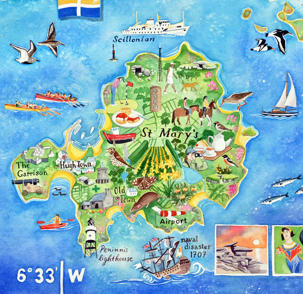 Map of the Isles of Scilly
