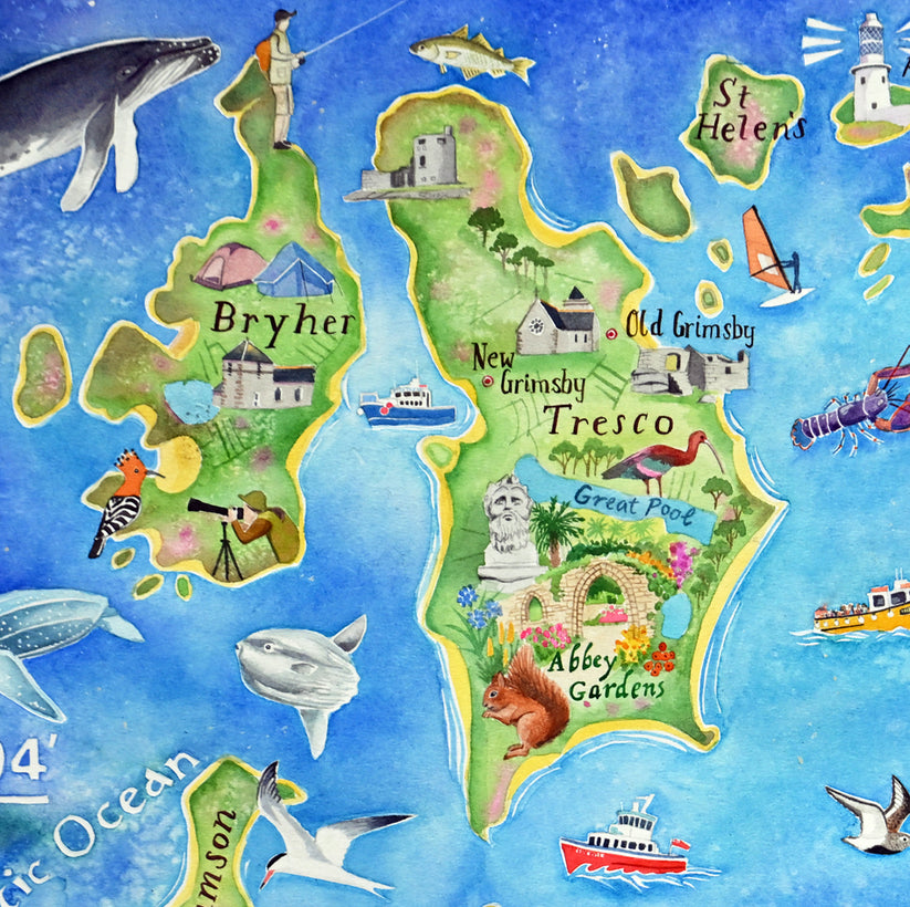 Map of the Isles of Scilly