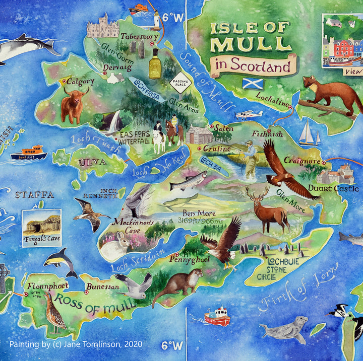 Hand painted maps