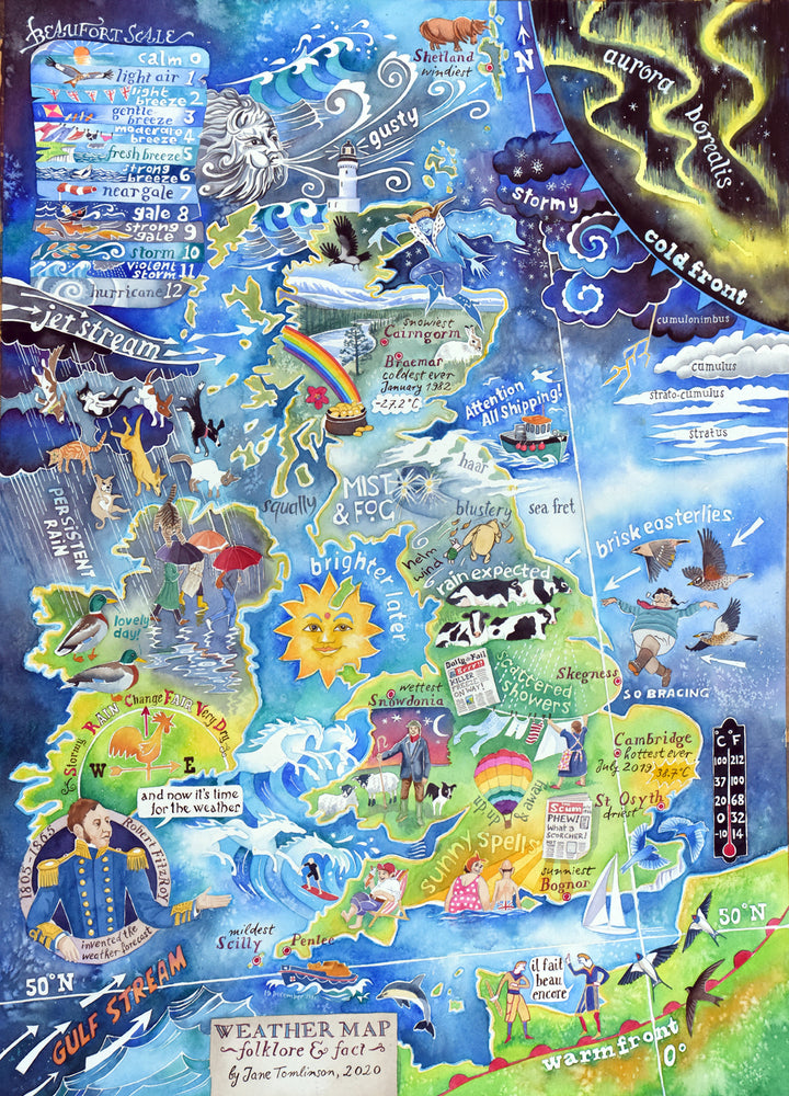 Hand painted maps